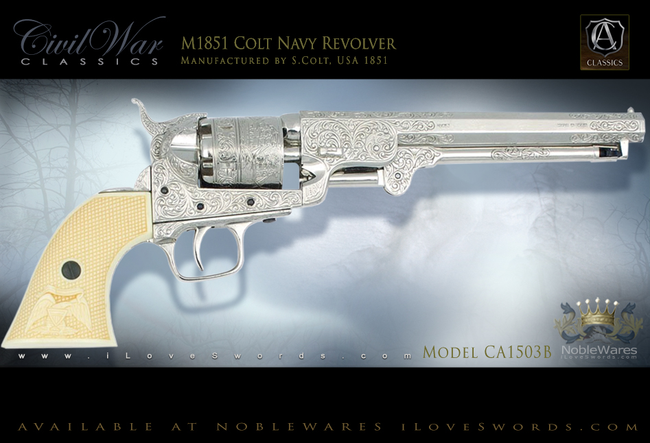Non-Firing Replica M1851 Colt Navy Revolver model CA1503B by Collector ...