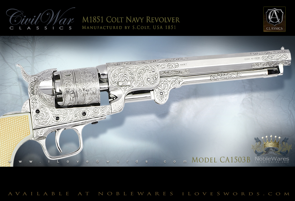 Non-Firing Replica M1851 Colt Navy Revolver model CA1503B by Collector ...
