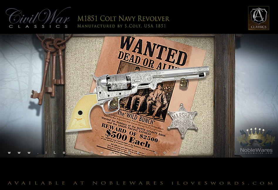 Non-Firing Replica M1851 Colt Navy Revolver model CA1503B by Collector ...