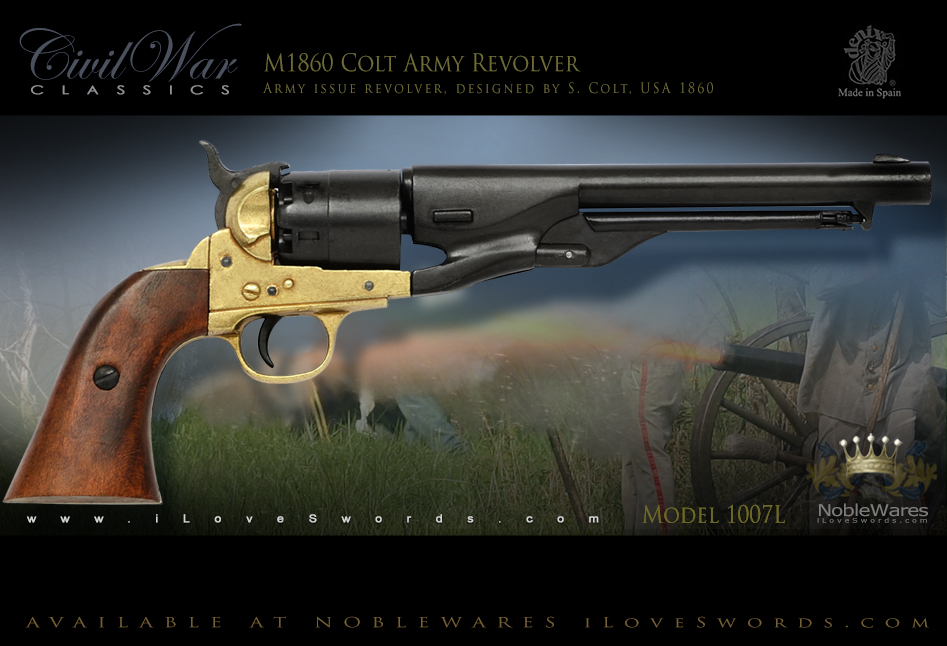 M1860 Colt Army Revolver Non-Firing Replica 1007L by Denix