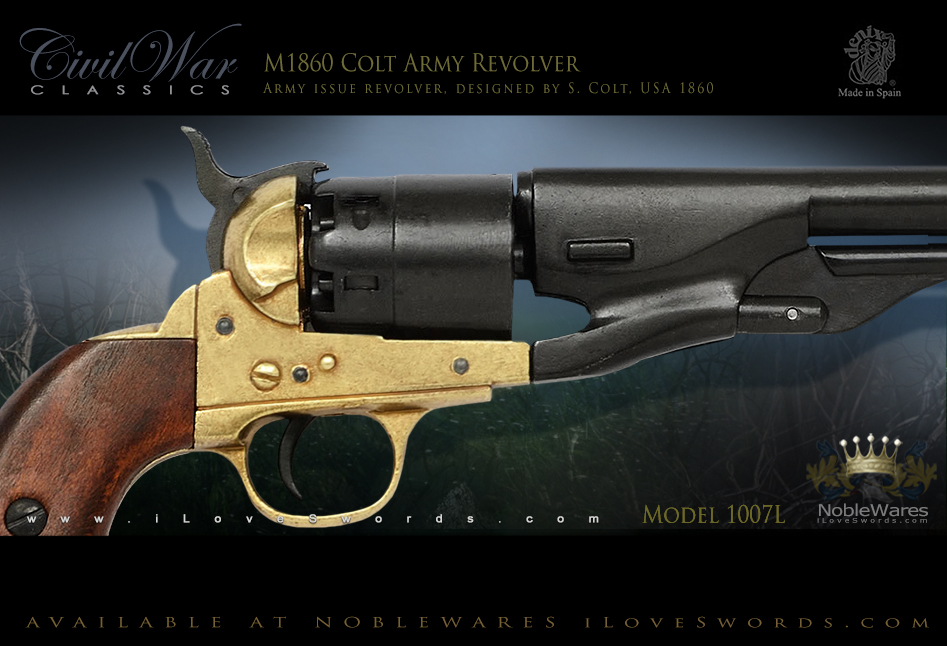 M1860 Colt Army Revolver Non-Firing Replica 1007L by Denix
