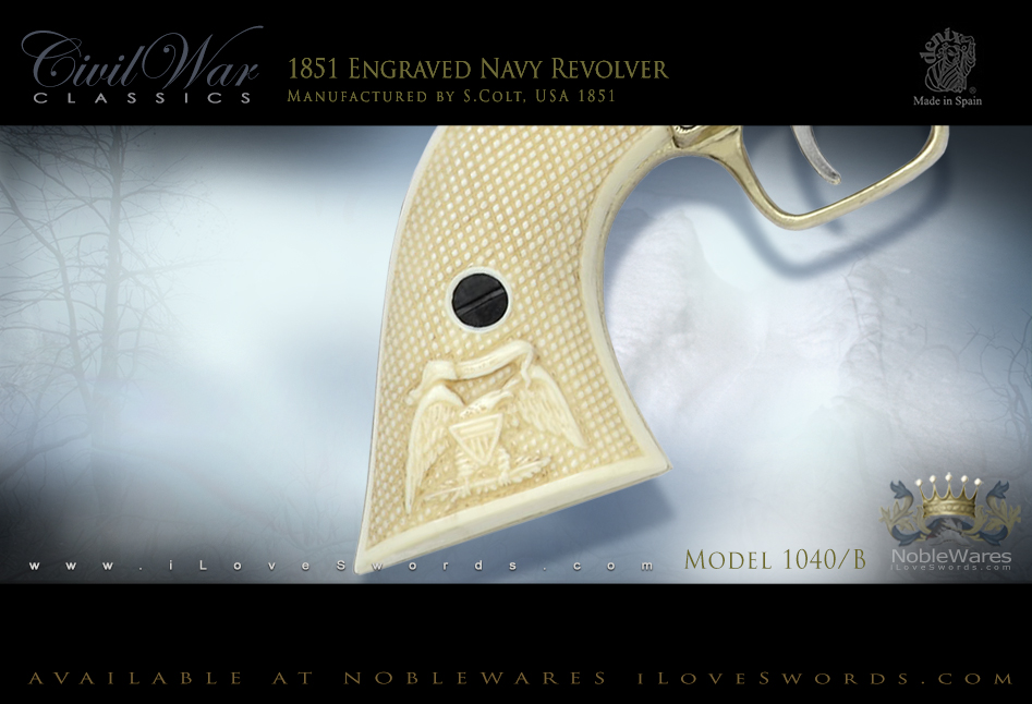 Non-Firing Replica 1851 Engraved Navy Revolver model 1040/B by Denix