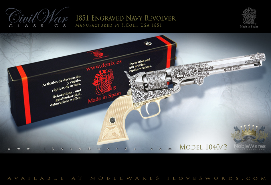 Non-Firing Replica 1851 Engraved Navy Revolver model 1040/B by Denix