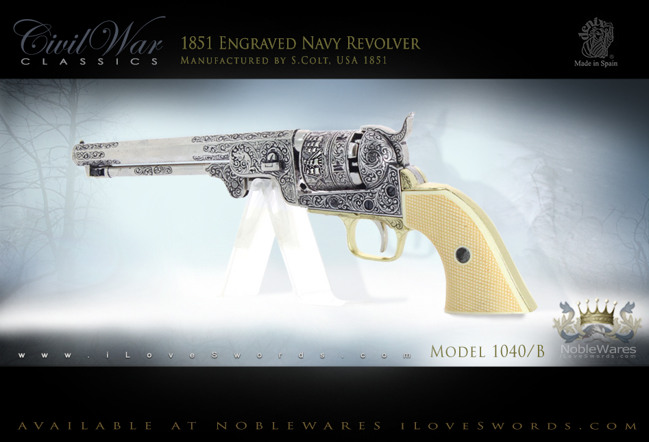 Non-Firing Replica 1851 Engraved Navy Revolver model 1040/B by Denix