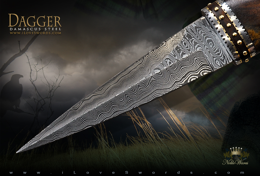 Damascus Steel Dagger DM1076
